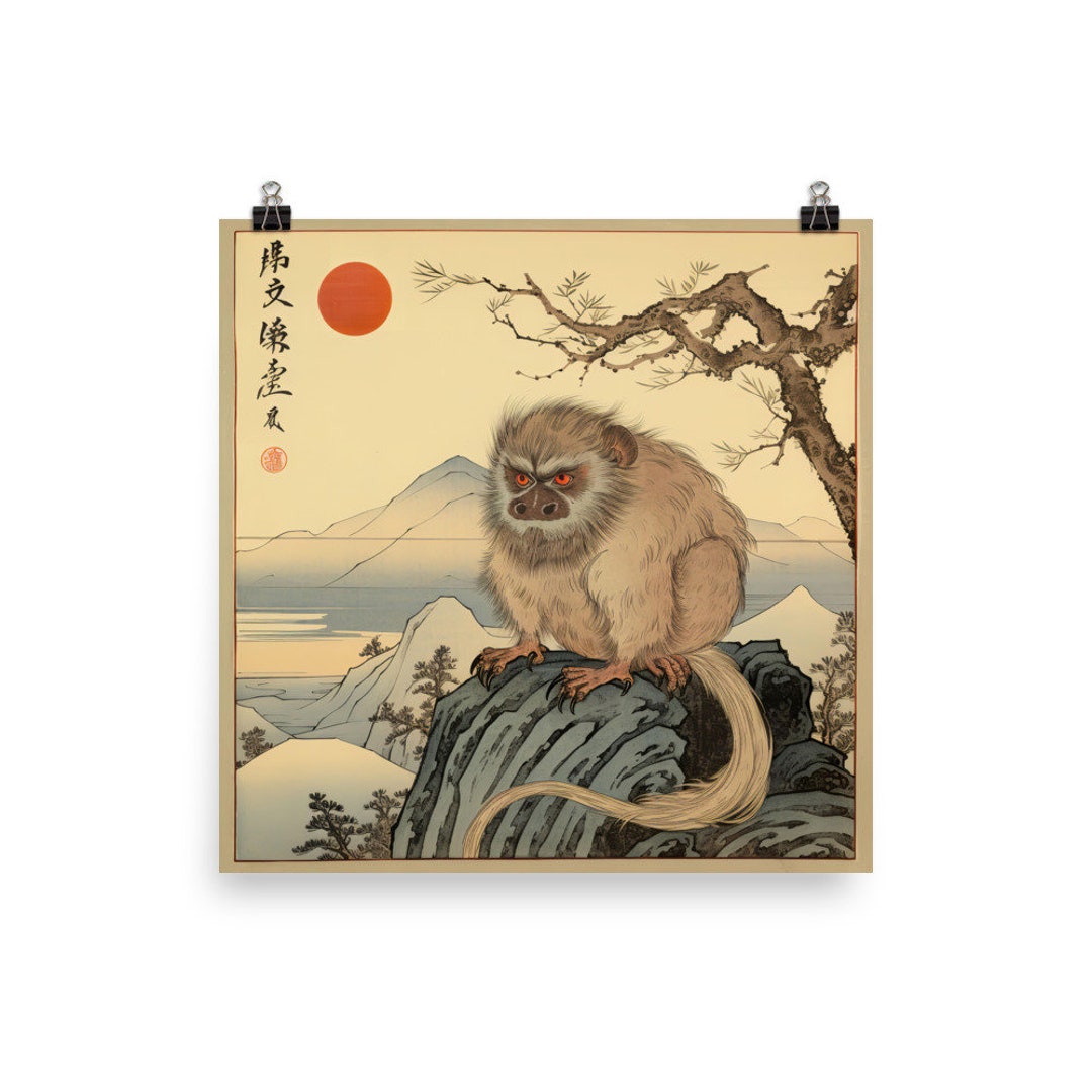 Mankey Ukiyo-e Poster, Pokémon-inspired Art, Matte Print - Unique Gift ...