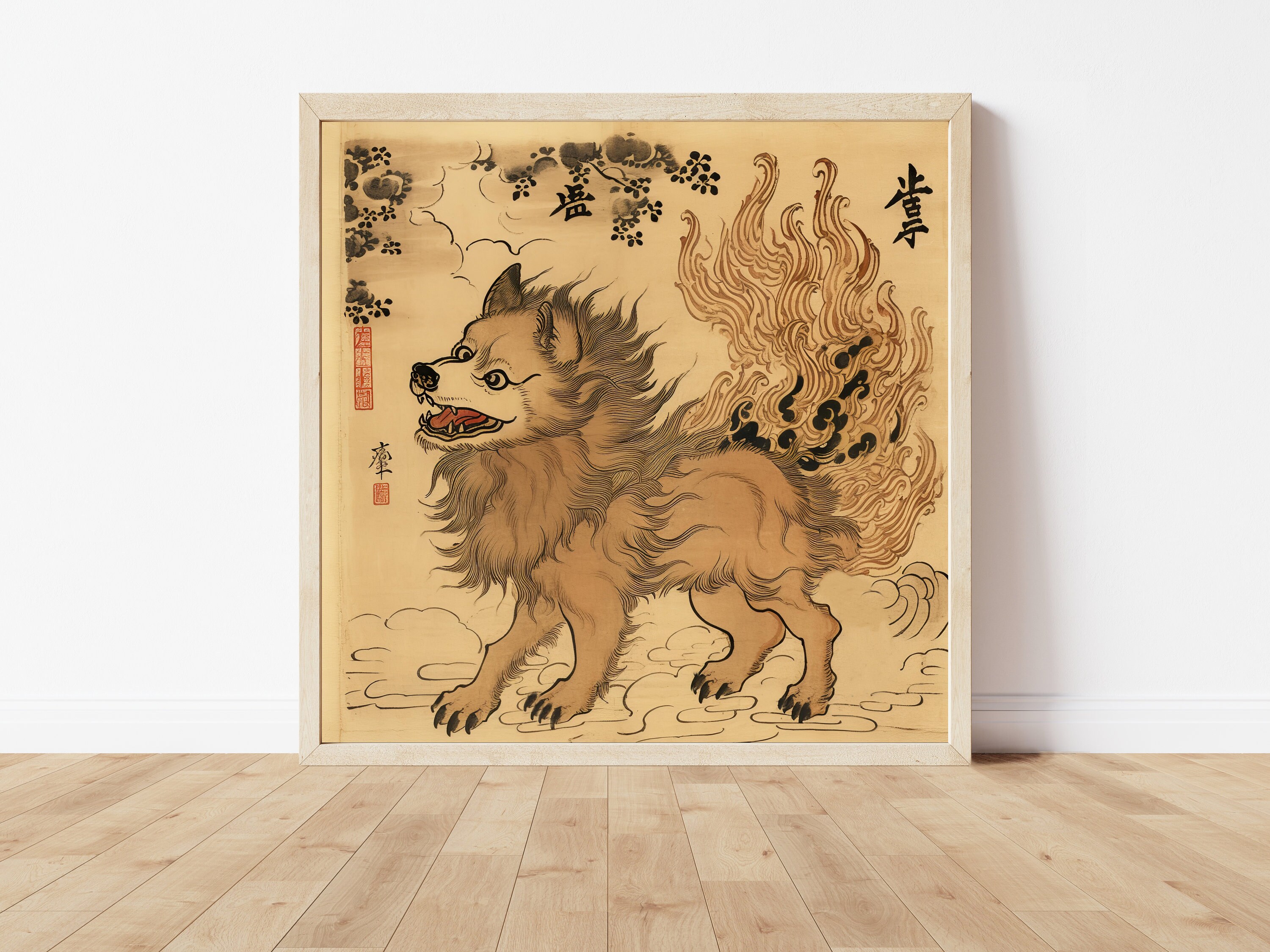Arcanine and Growlithe Pokemon Wall Art Prints DOWNLOAD ONLY Ukiyoe ...