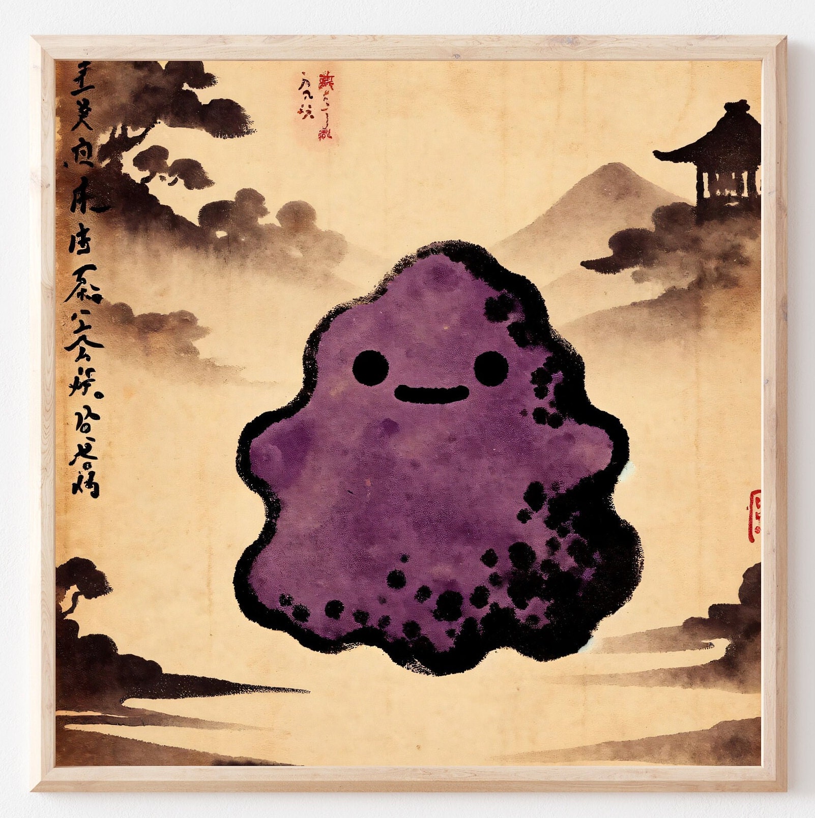 Ditto Pokemon Wall Art Vintage Style, DOWNLOAD ONLY Pokemon Inspired ...