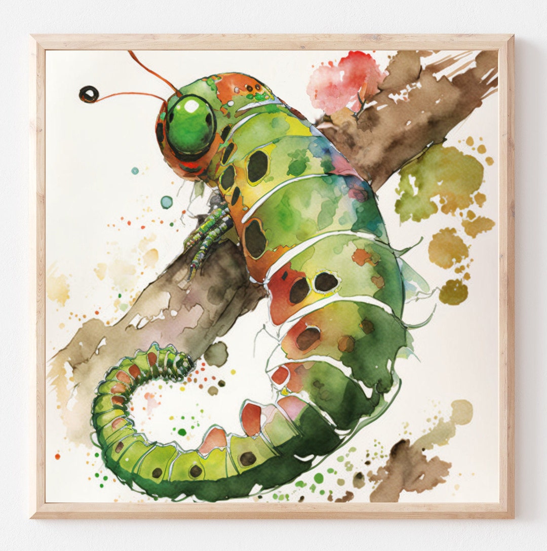 Caterpie Pokemon Wall Art or Poster, DOWNLOAD ONLY | Pokemon Inspired ...