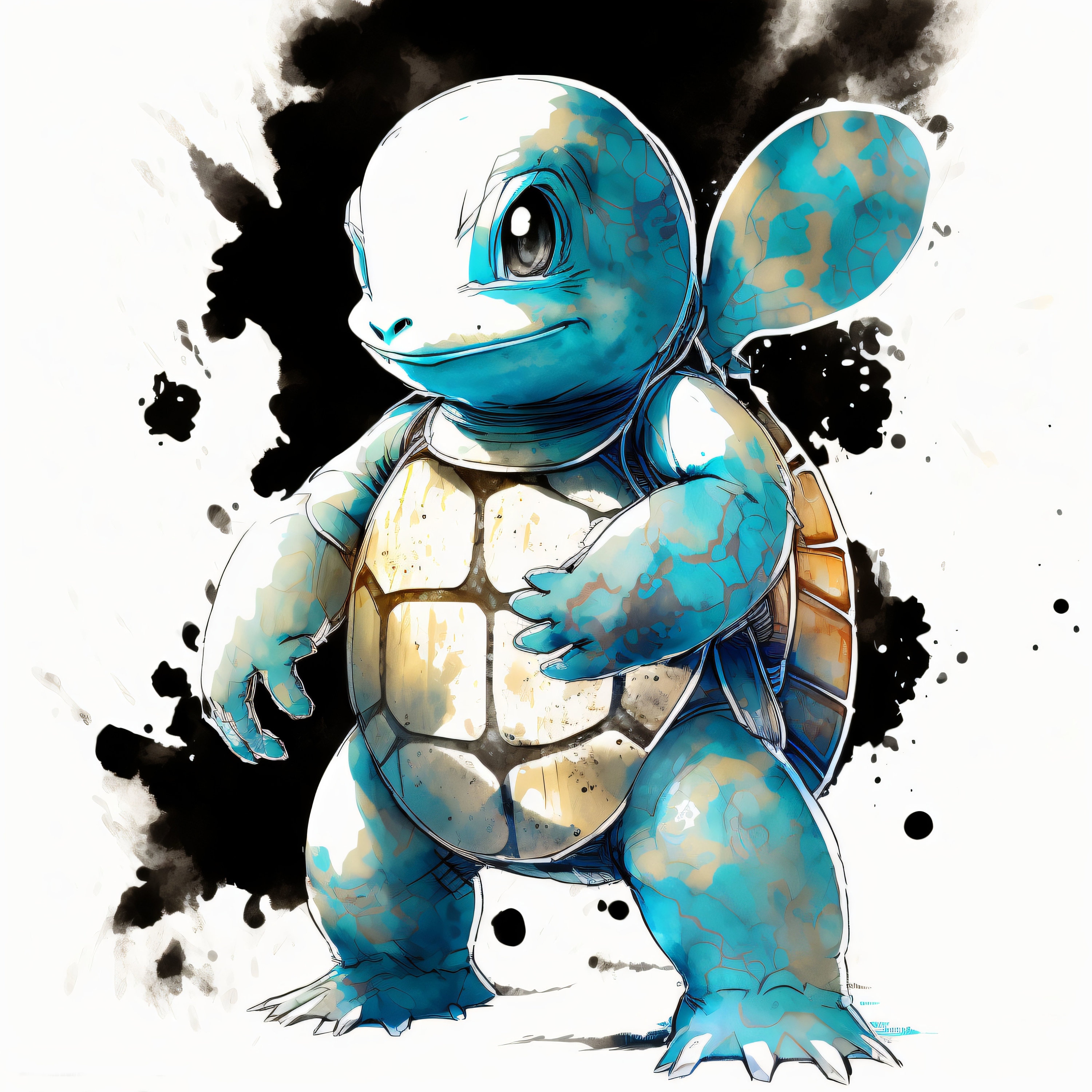 Squirtle Poster - Adorable Watercolor, Matte Finish Print, Beloved ...