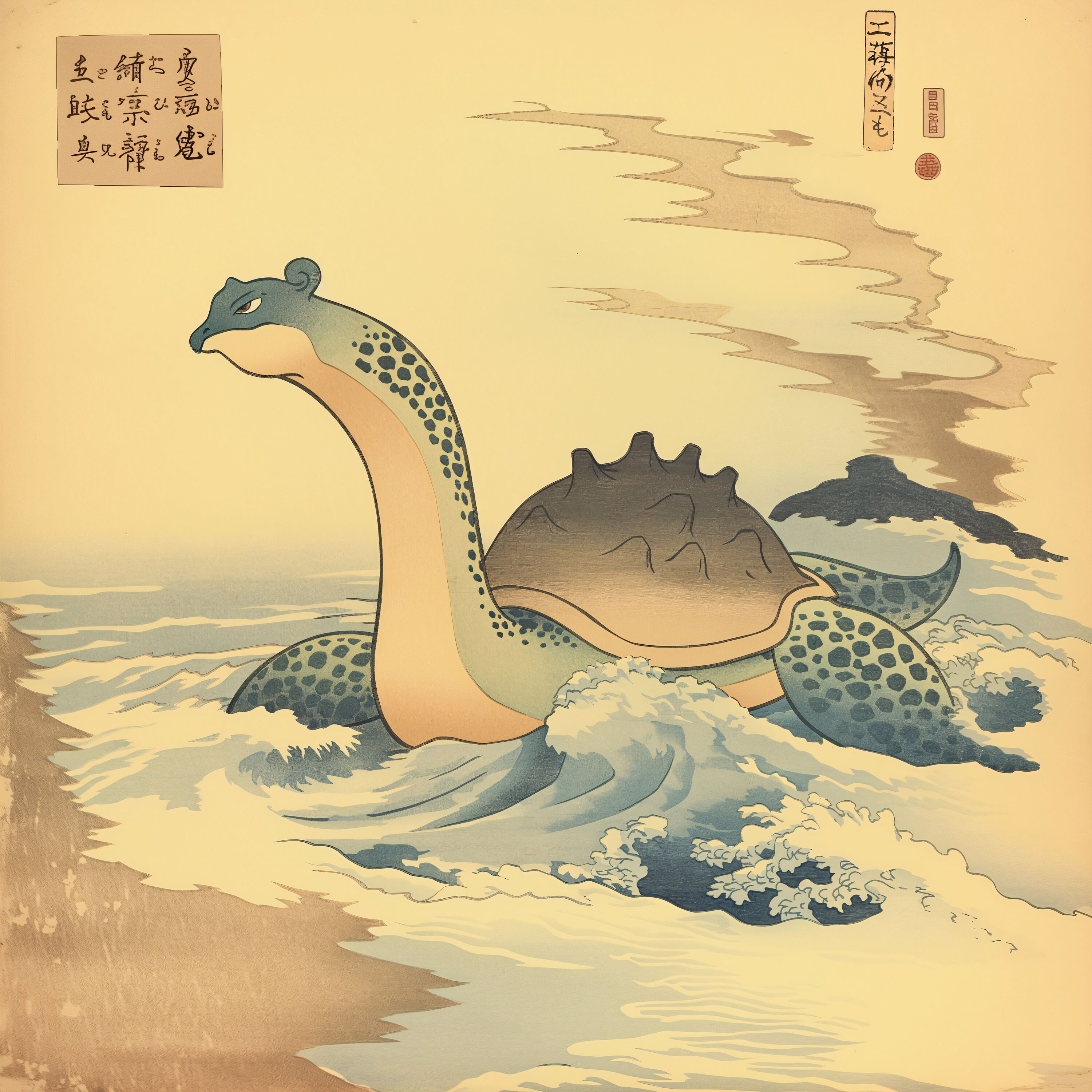 Lapras Ukiyo-e Poster, Pokémon-inspired Art, Matte Print - Unique Gift ...