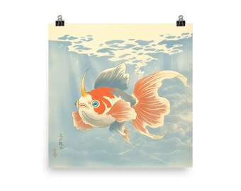 Slowpoke Ukiyo-e Poster, Pokémon-inspired Matte Art Print Unique Gift ...