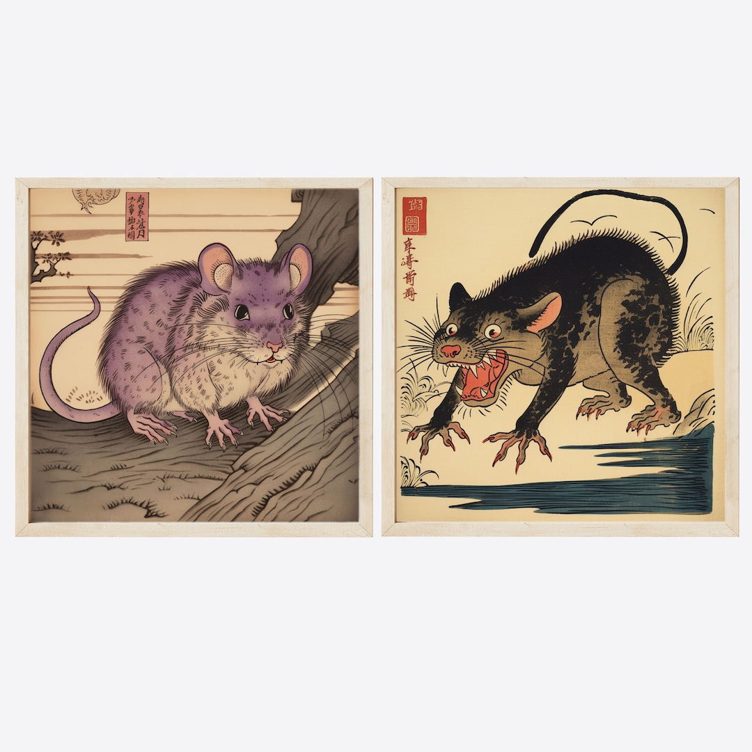 Rattata and Raticate Pokemon Wall Art Prints | DOWNLOAD ONLY | Rattata ...