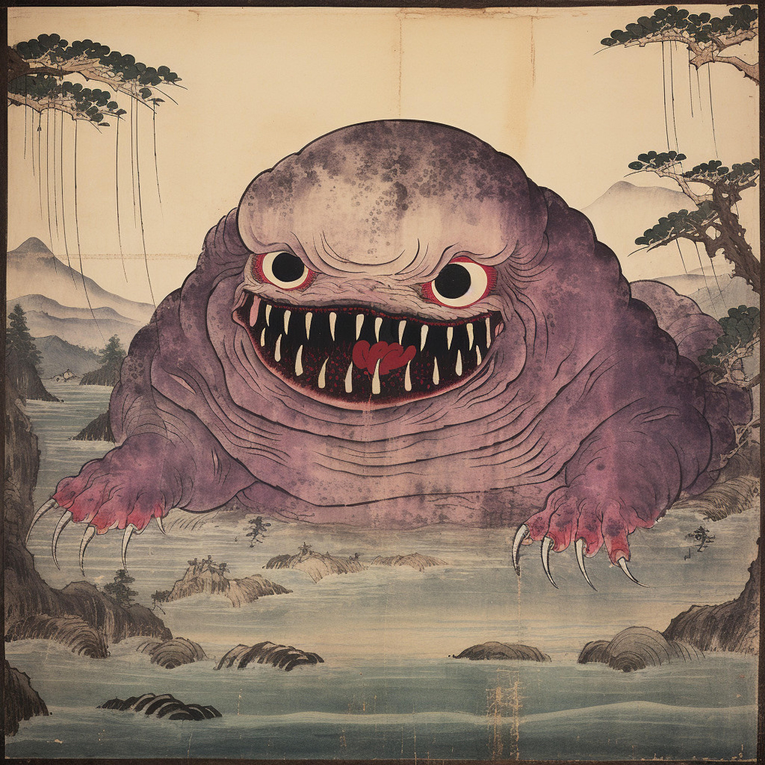 Muk Ukiyo-e Poster, Pokémon-inspired Art, Matte Print - Unique Gift ...