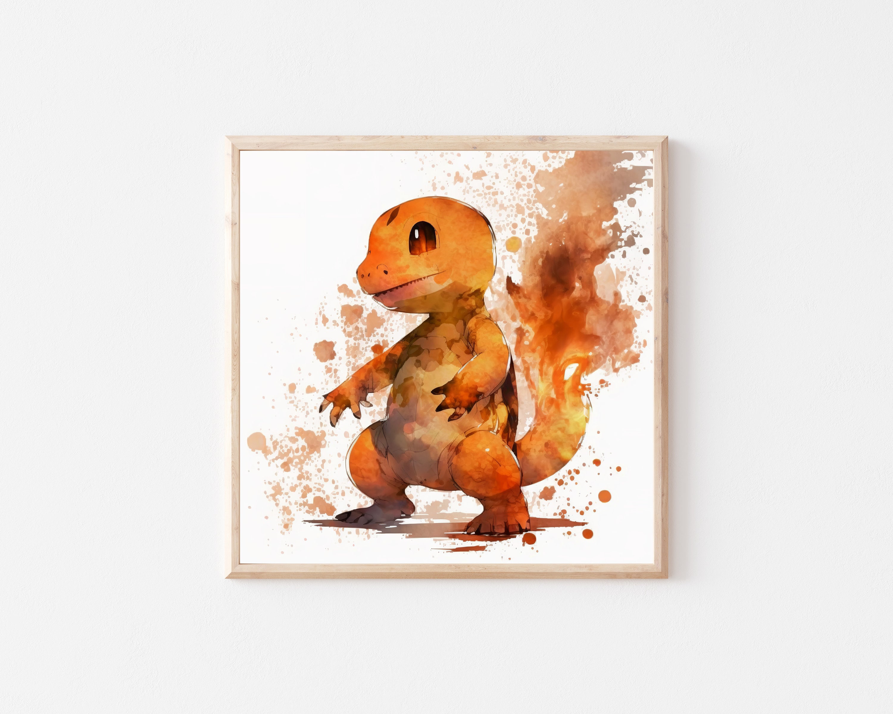 Charmander Poster Charming Watercolor Matte Finish Print - Etsy