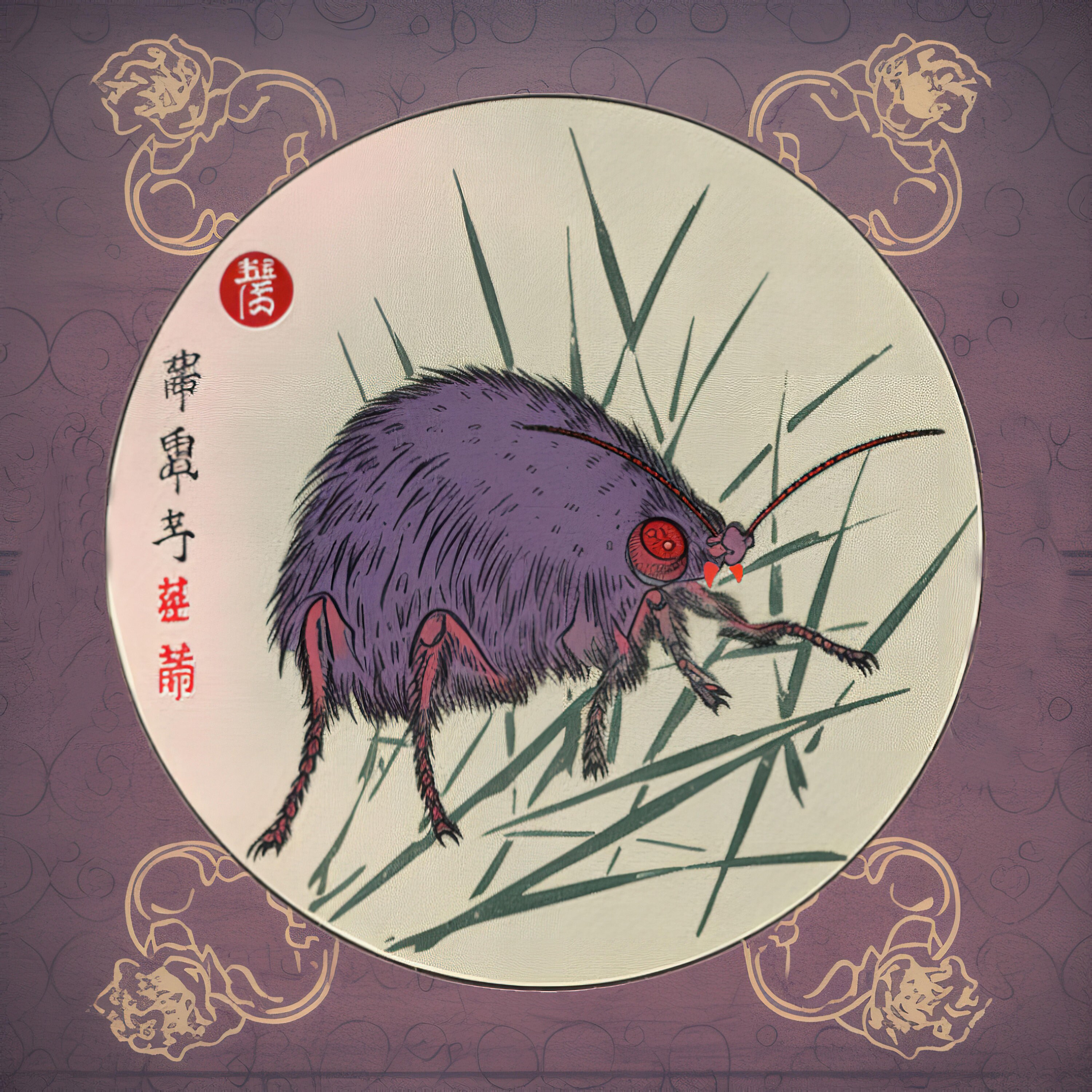 Ukiyo-e Venonat Poster Japanese-inspired Pokémon Art Matte - Etsy