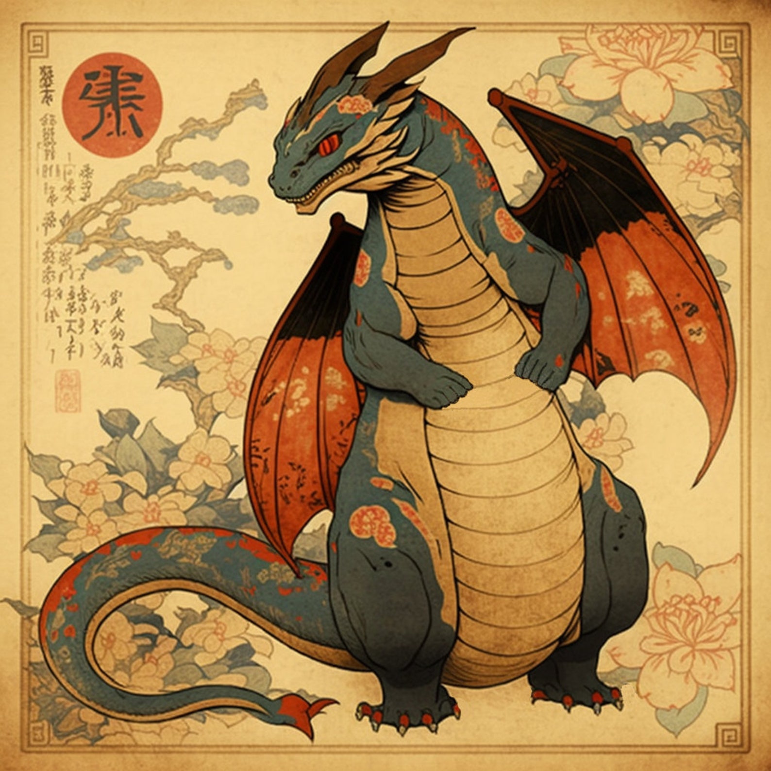 Charizard Charmeleon and Charmander Pokemon Wall Art Prints - Etsy