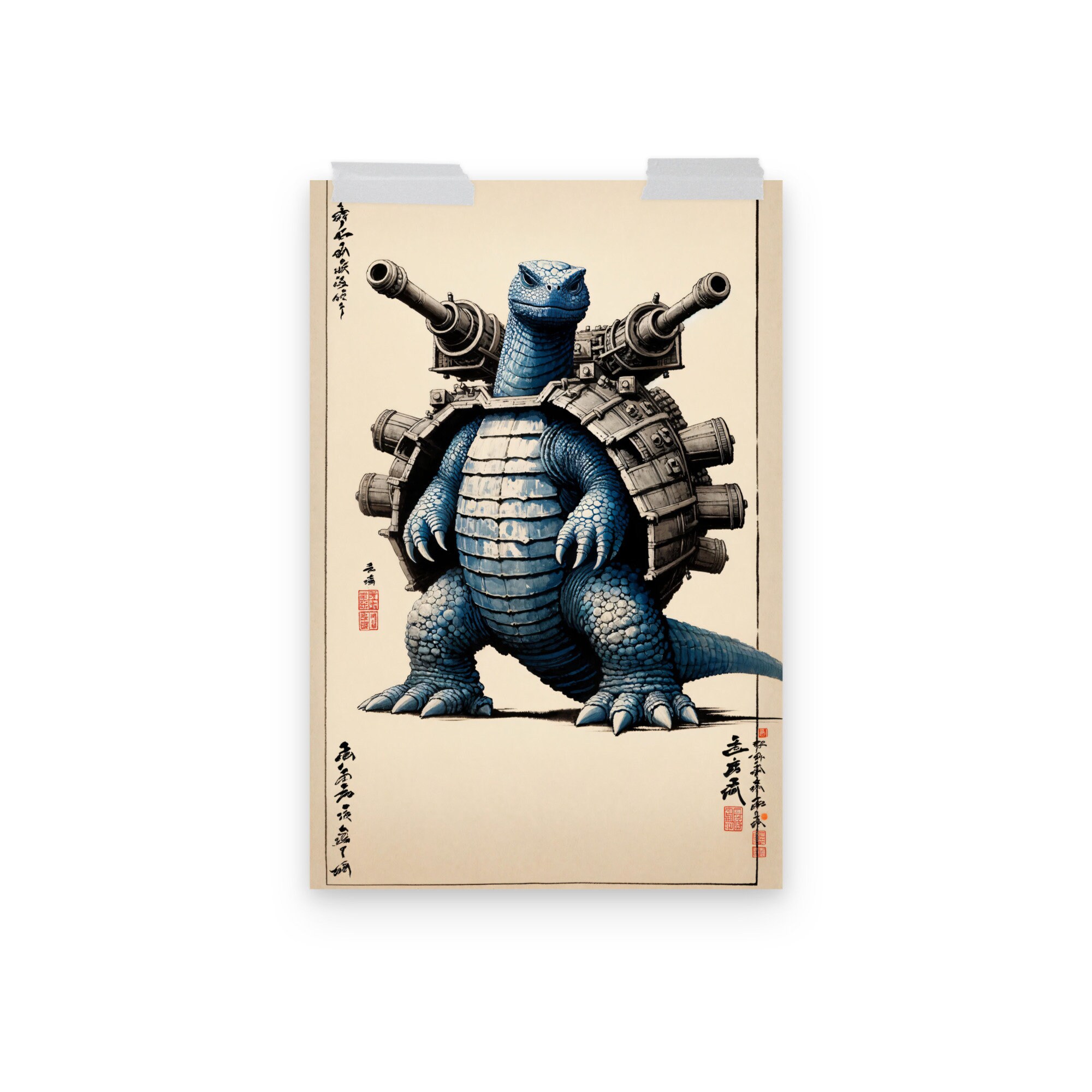 Blastoise in Ancient Chinese Ink Painting Style - Long Format Pokemon ...