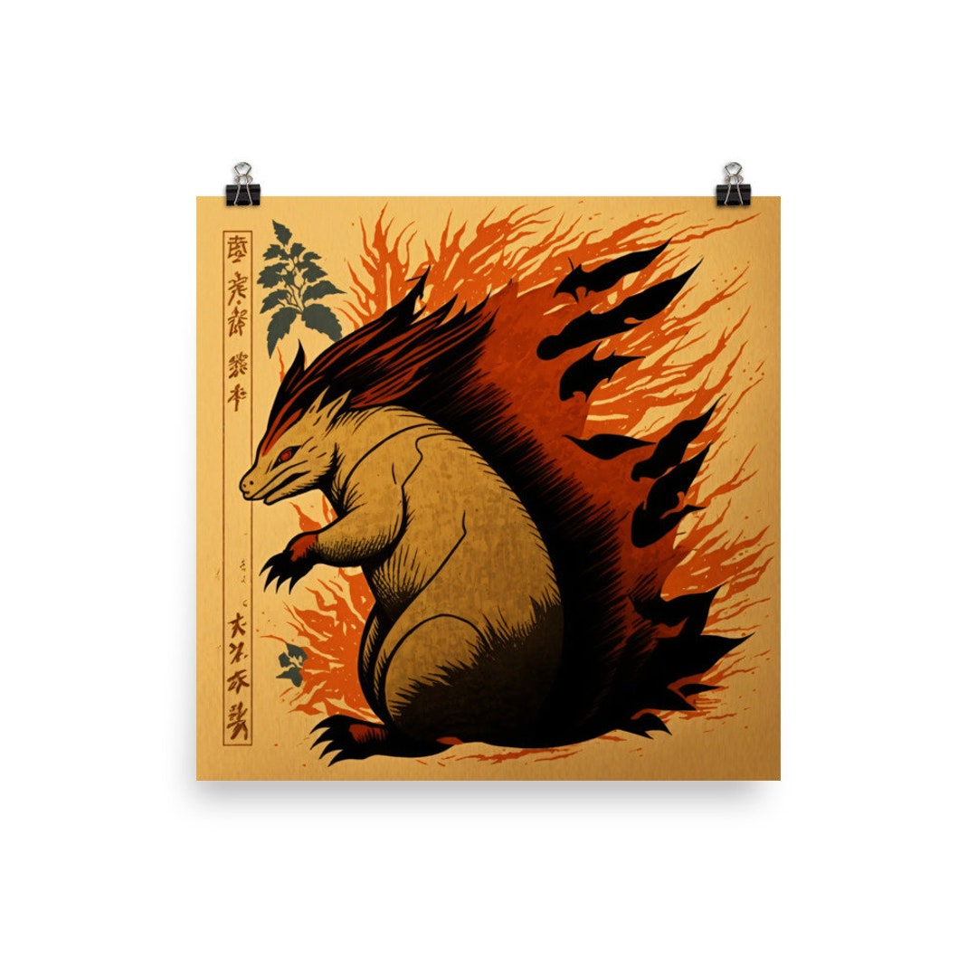 Ukiyo-e Style Typhlosion Poster, Matte Finish Print, Japanese-inspired ...