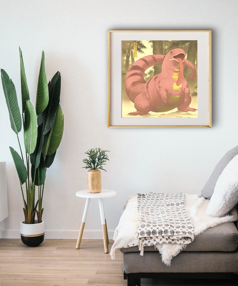 Lickitung Ukiyo-e Poster, Pokémon-inspired Art, Matte Print Unique Gift ...