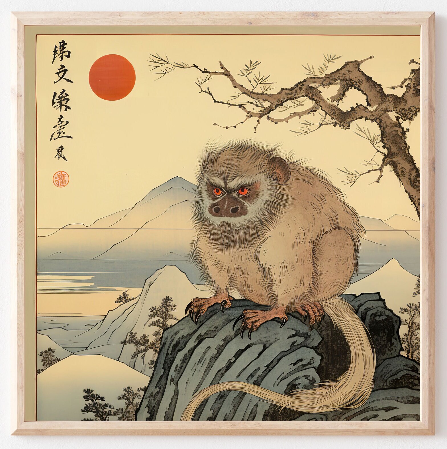 Mankey Pokemon Wall Art DOWNLOAD ONLY, Vintage Ukiyo-e Style Pokemon ...