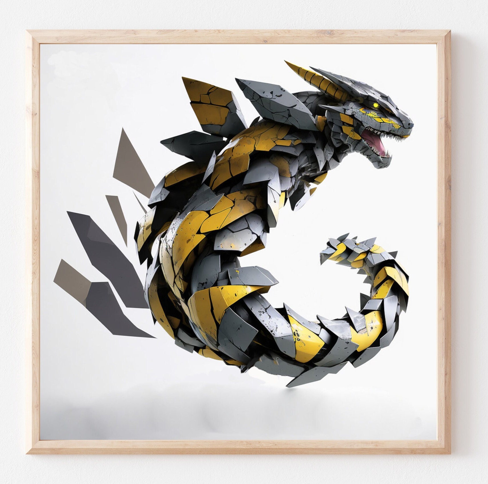 Steelix Pokemon Wall Art or Poster, DOWNLOAD ONLY | Pokemon Inspired ...