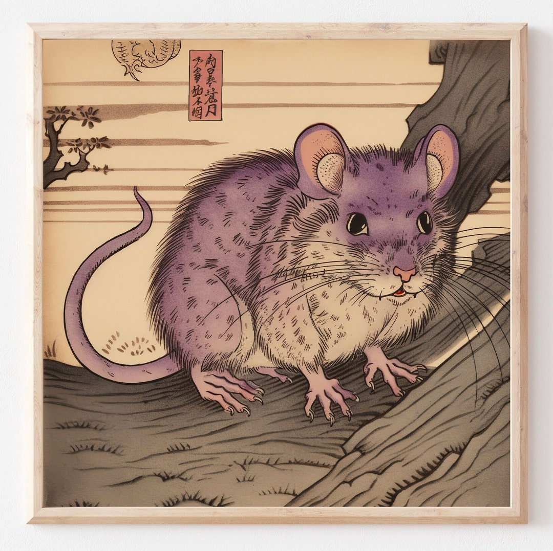 Rattata Pokemon Wall Art DOWNLOAD ONLY, Vintage Ukiyo-e Style Pokemon ...