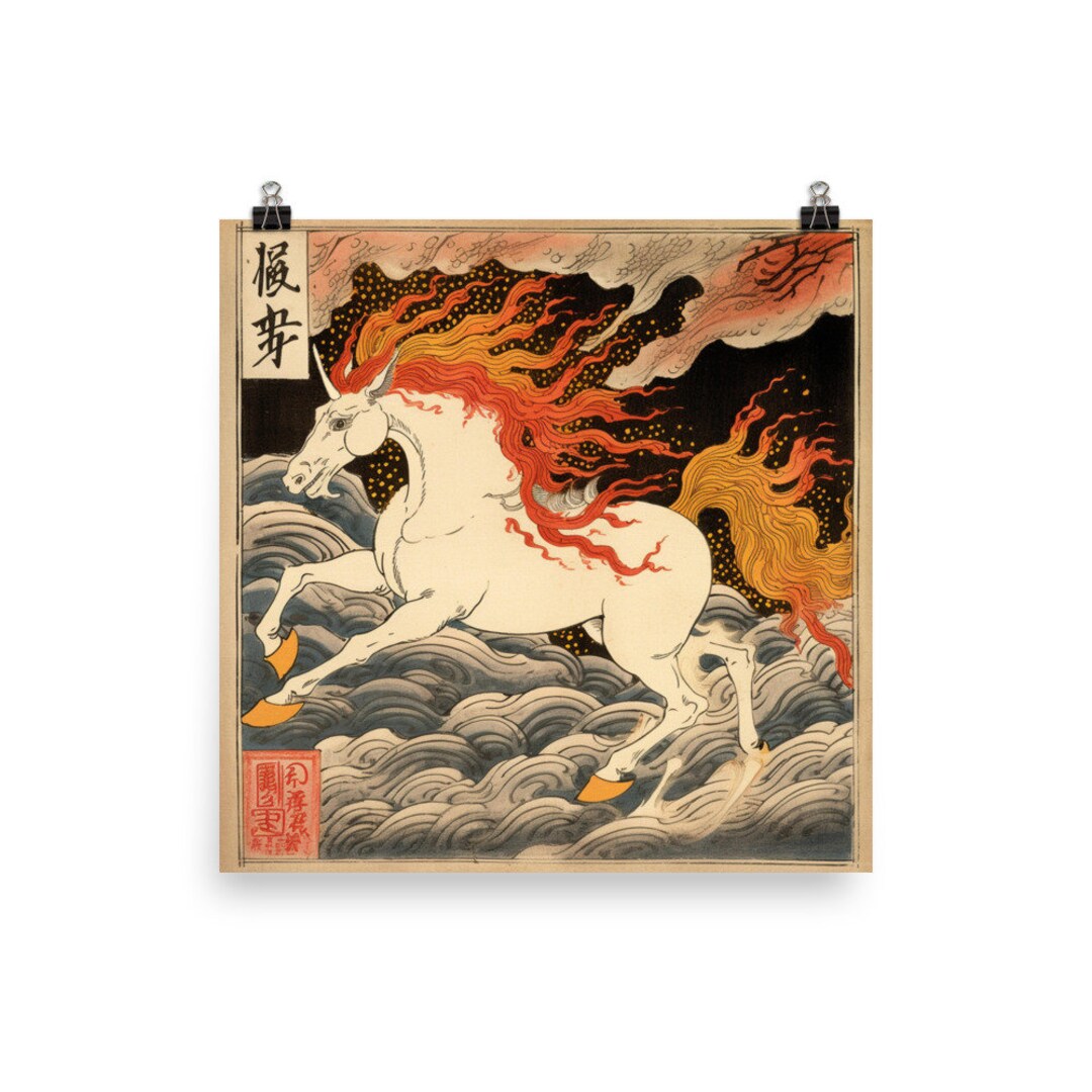 Rapidash Ukiyo-e Poster: Pokémon-inspired Matte Art Print - Etsy