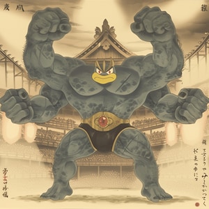 Machamp Ukiyo-e Poster, Pokémon-inspired Art, Matte Print Unique Gift ...