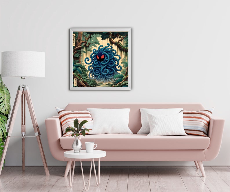 Tangela Pokemon Wall Art - DOWNLOAD ONLY, Vintage Ukiyo-e Style ...