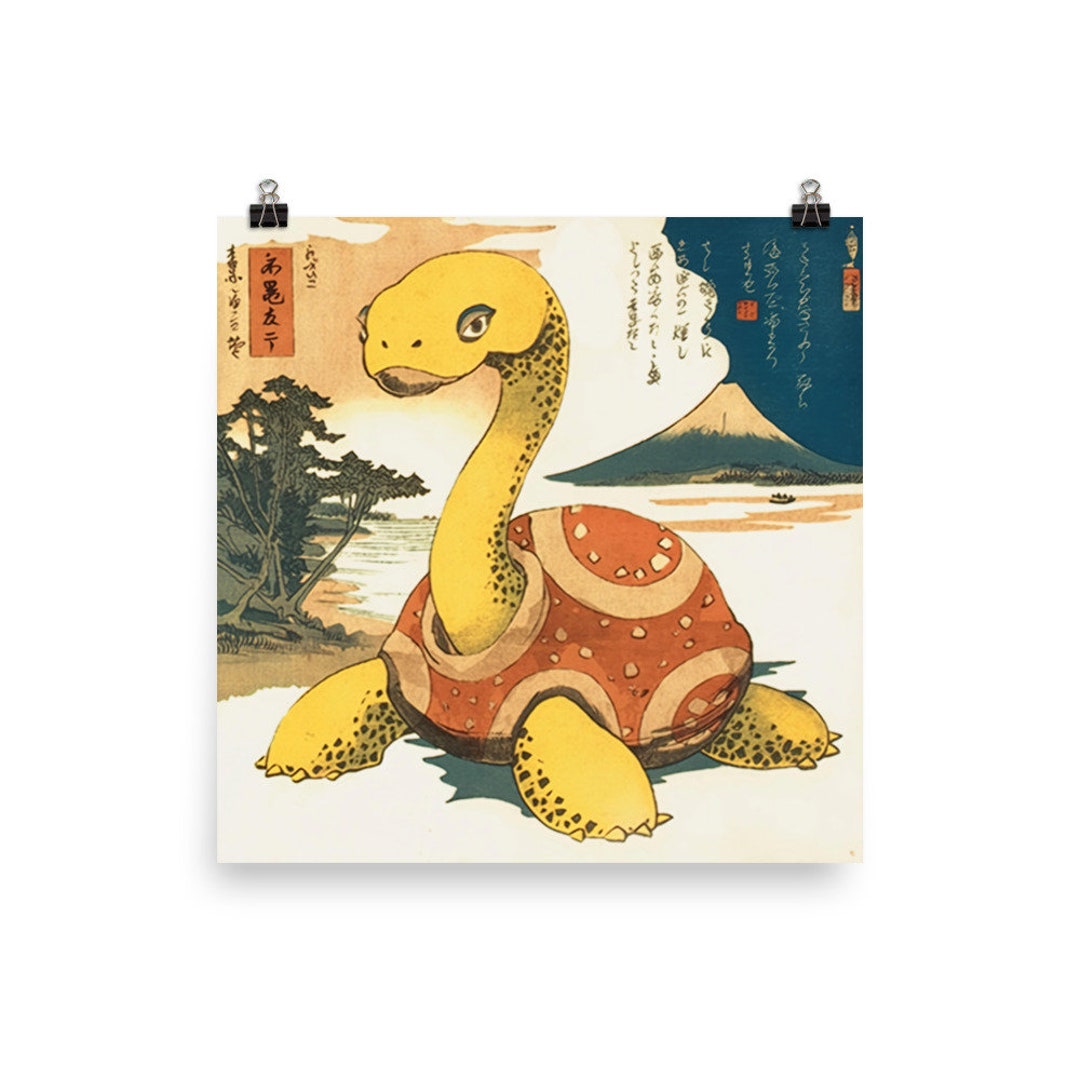 Shuckle Ukiyo-e Poster, Pokémon-inspirierte Kunst, Matte Print ...