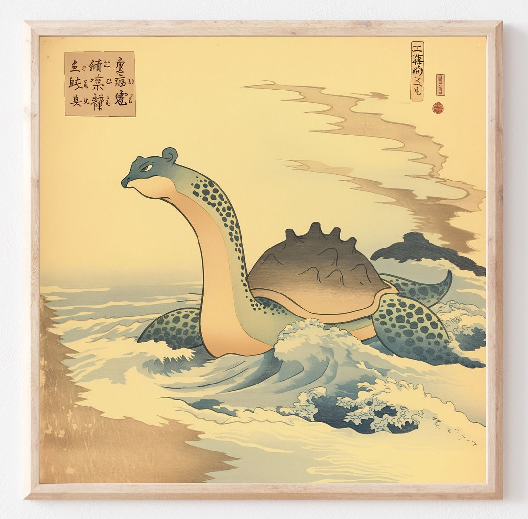 Lapras Pokemon Wall Art DOWNLOAD ONLY, Vintage Ukiyo-e Style Pokemon ...