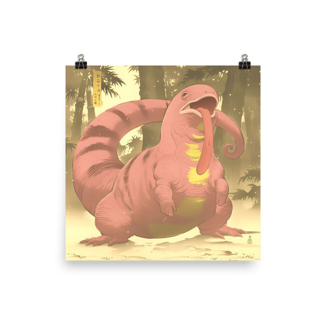 Lickitung Ukiyo-e Poster, Pokémon-inspired Art, Matte Print - Unique ...