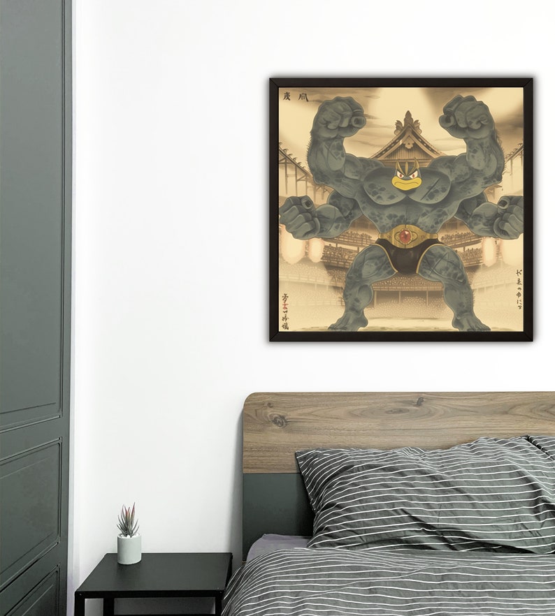 Machamp Ukiyo-e Poster, Pokémon-inspired Art, Matte Print Unique Gift ...