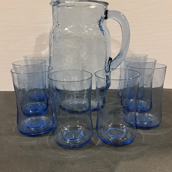 Antique Light Blue Pitcher - Etsy