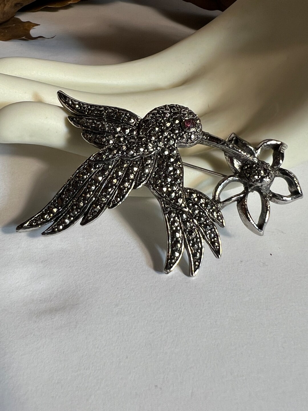 Vintage 1992 Avon Hummingbird Brooch Silver Tone Sweater Pin, Lapel ...