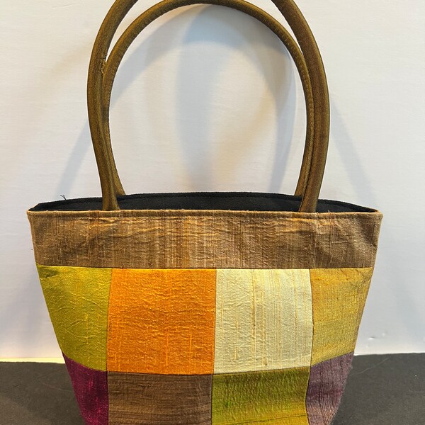 Color Block Handbag - Etsy