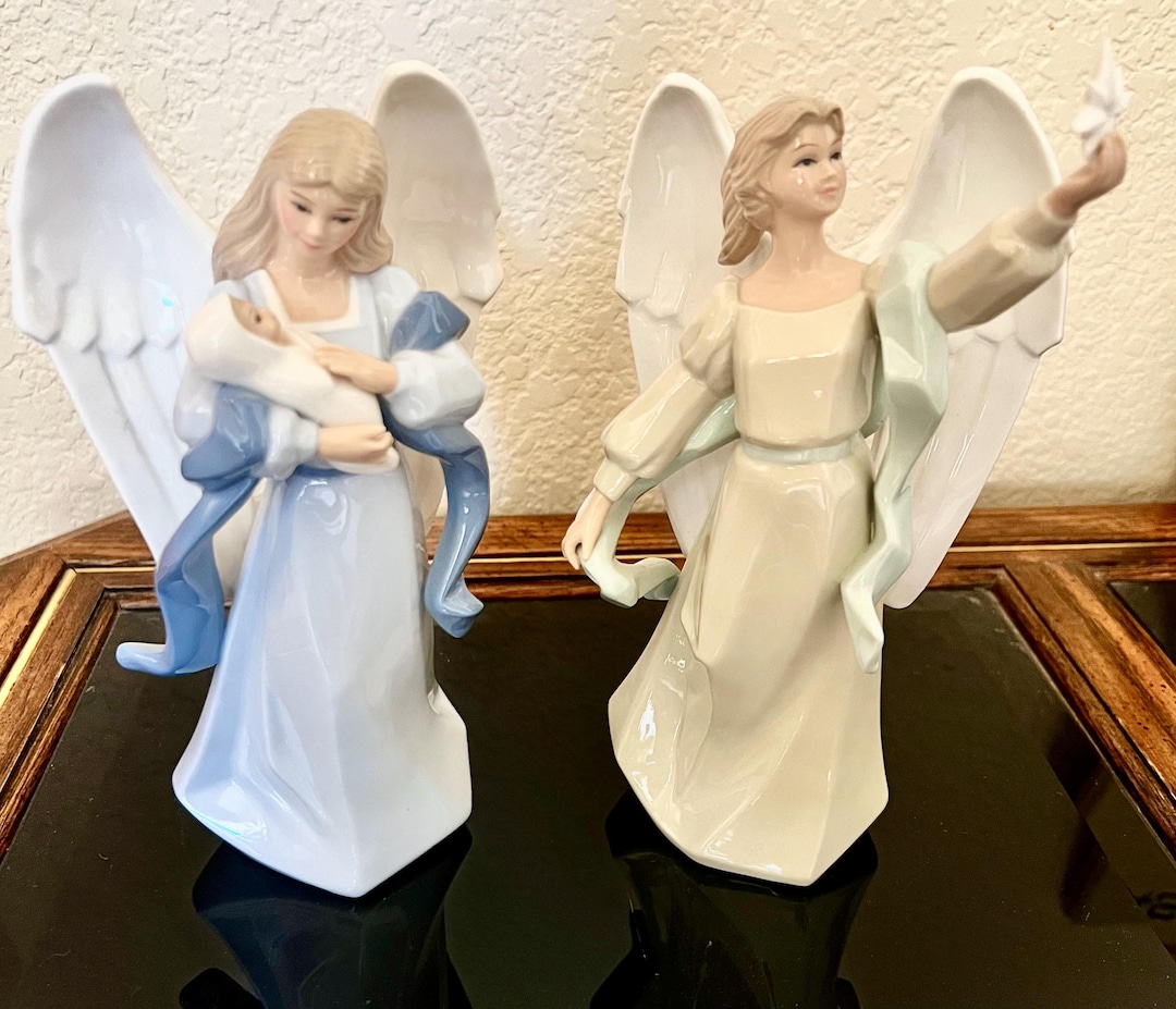 Vintage Hallmark Angel Angelina or Grace Figurine Angel With Baby or ...