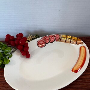 Vintage Hand-painted Italian Salami & Sausage Plate - Rare Dipinto a ...