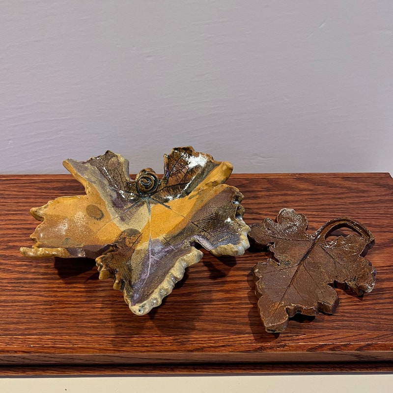 Ceramic Leaf Shaped Plates - Etsy