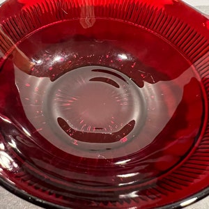 Vintage Ruby Red Glass Serving Plate, 8" Anchor Hocking Handled Dish ...