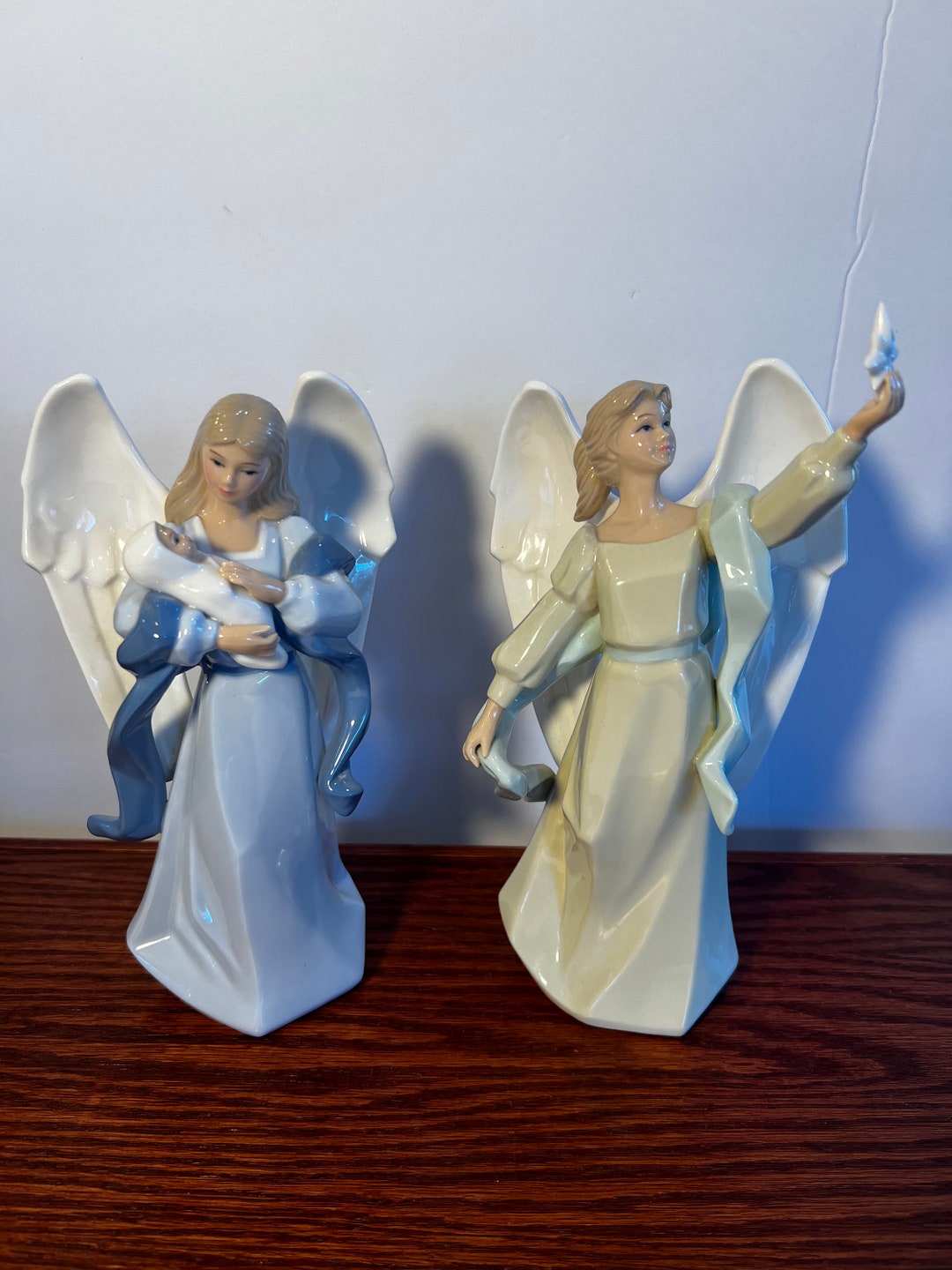 Vintage Hallmark Angel Angelina or Grace Figurine With Baby or Star - Etsy
