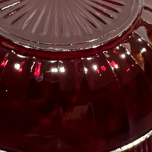 Vintage Ruby Red Glass Serving Plate, 8" Anchor Hocking Handled Dish ...