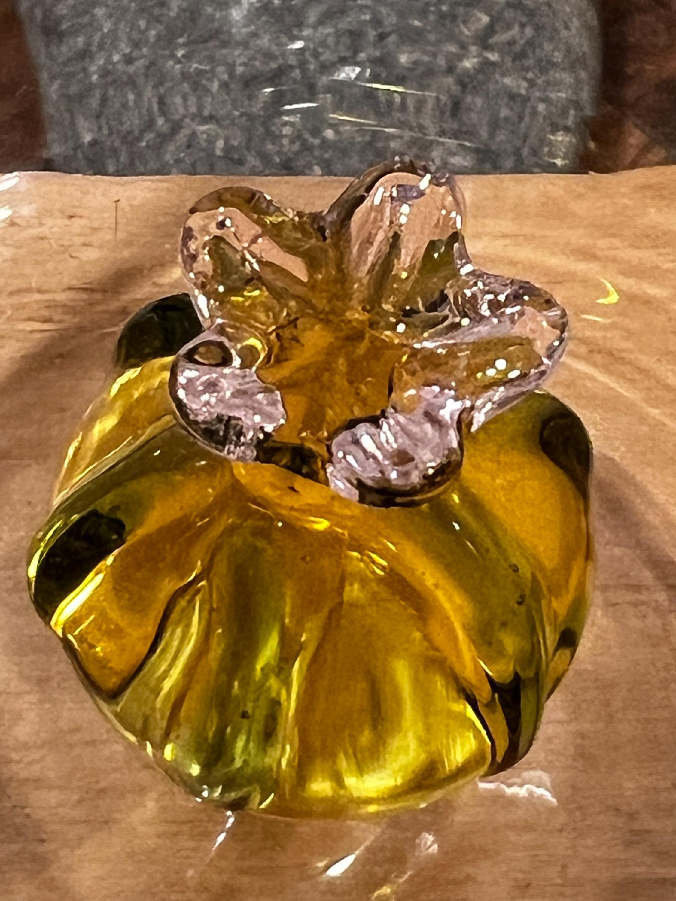 Vintage Anthropology Hand-blown Cactus Flower Lowball Glass 3D Cactus ...