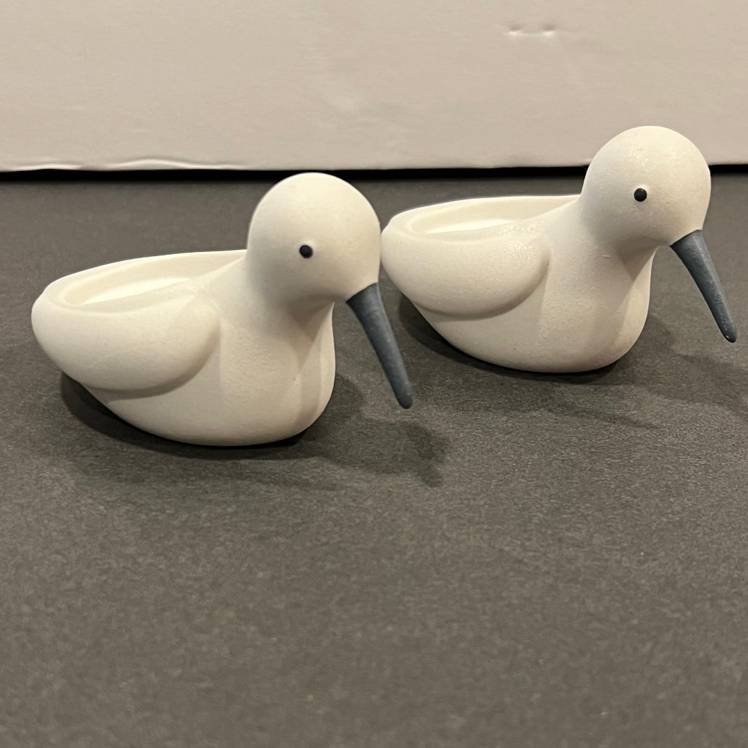 Vintage Beach Ceramic Party Lite Sandpiper Tea Light Holder Porcelain ...