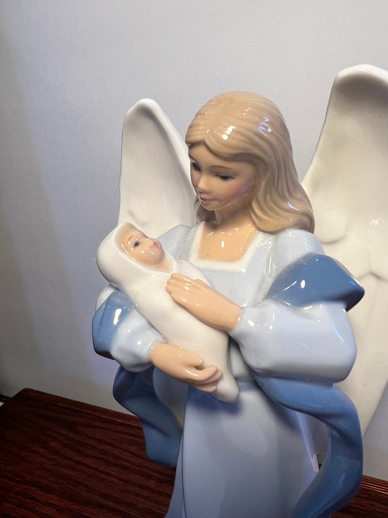 Vintage Hallmark Angel Angelina or Grace Figurine Angel With Baby or ...