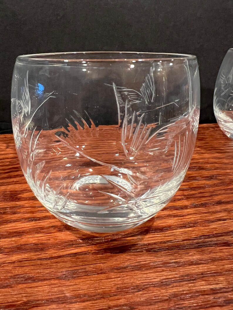 Cut Crystal Goose Whiskey Glass Set of 4 Sportsman Goose - Etsy