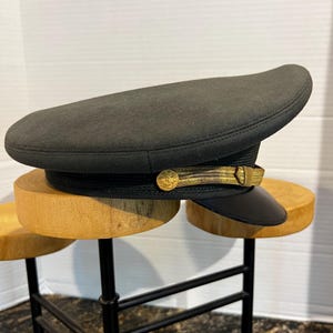 Vintage Authentic Classic Army Hat Wool Green & Black Military Cap H.L ...