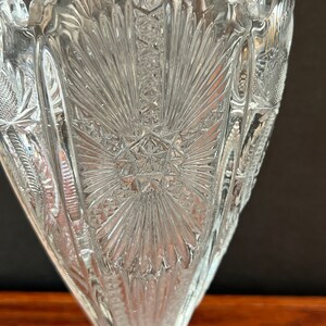 Vintage Cut Crystal Vase Bryce Higbee Eapg Thistle Design Victorian - Etsy