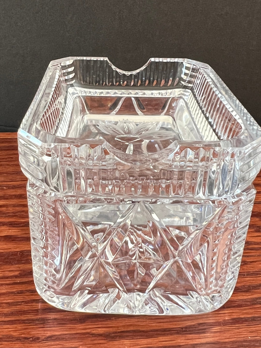 Vintage 1980s Crystal Ashtray & Cigarette Case - Julia Glassworks ...
