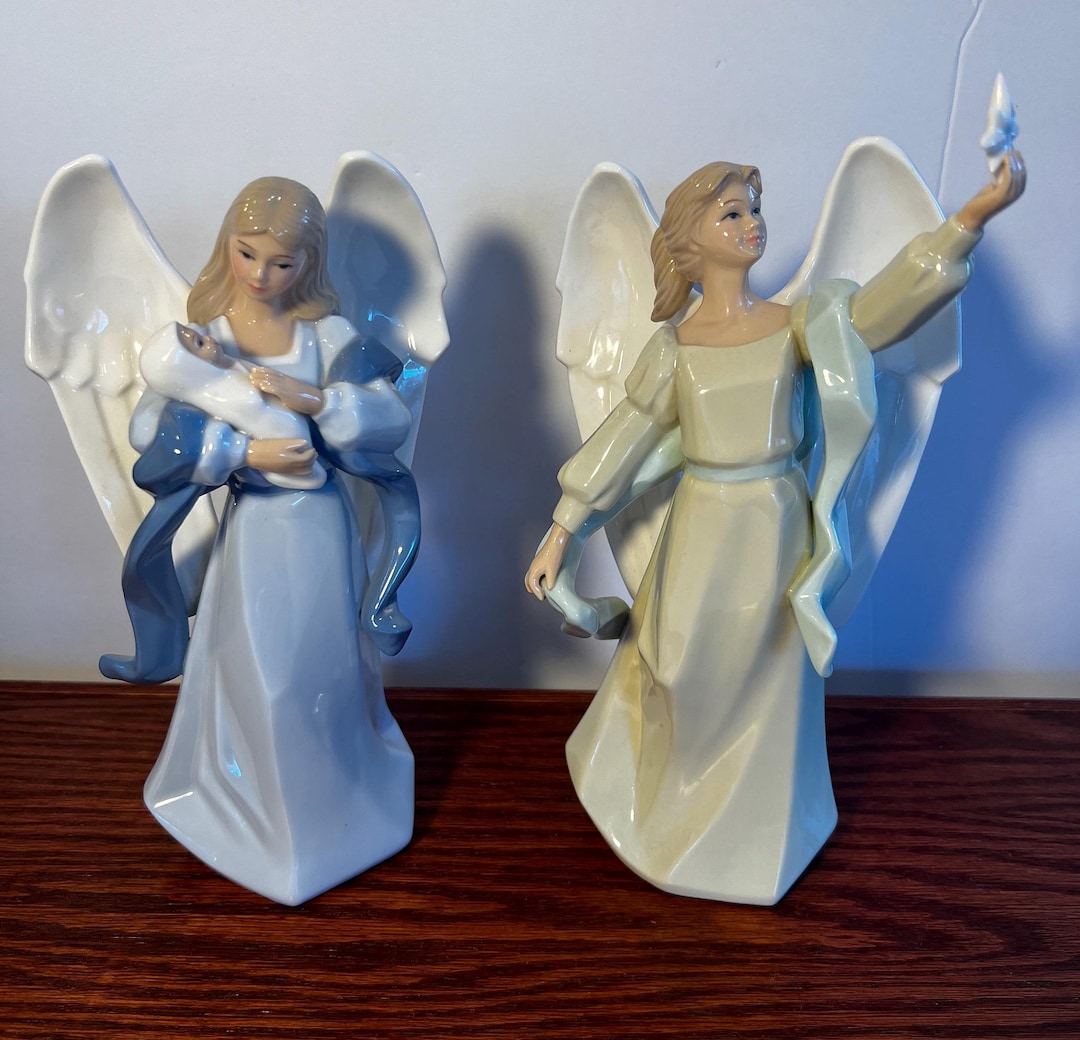Vintage Hallmark Angel Angelina or Grace Figurine Angel With Baby or ...