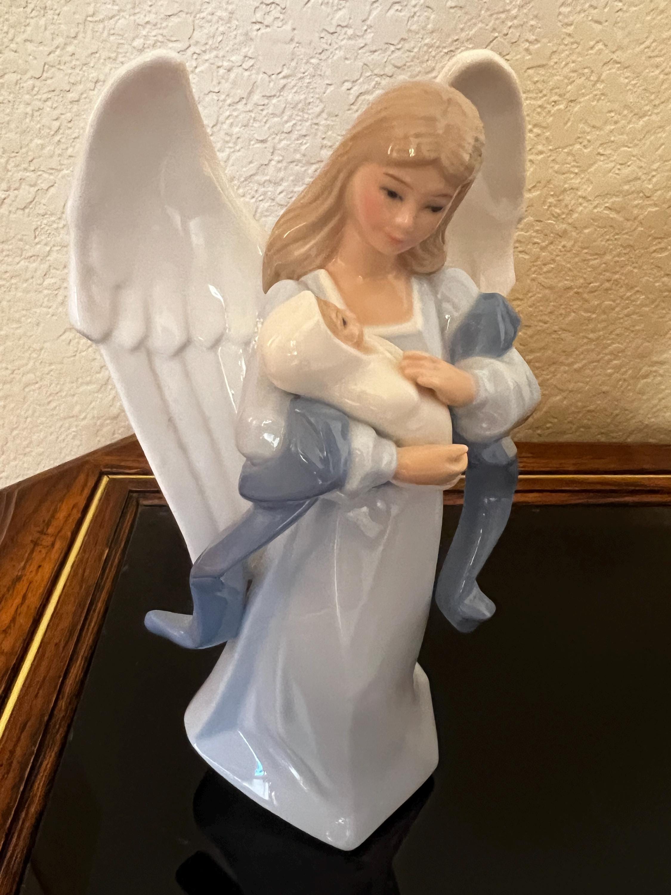 Vintage Hallmark Angel Angelina or Grace Figurine Angel With Baby or ...