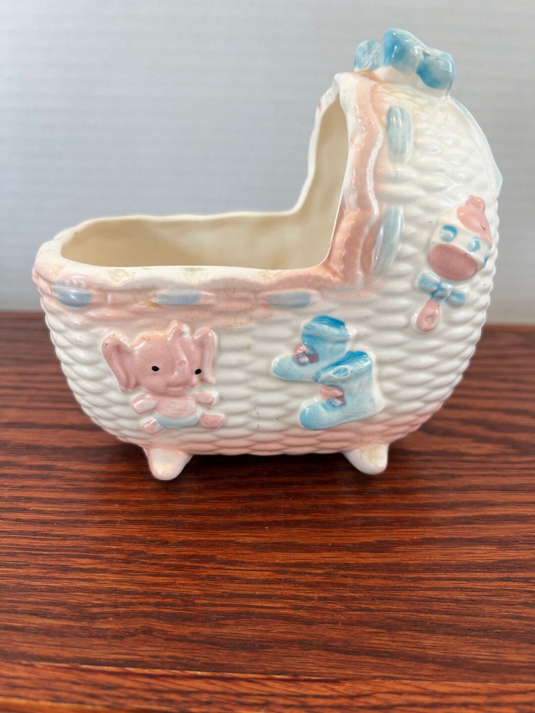 Vintage Napco Baby Carriage Bassinet Planter Vase | Unique Baby Nursery ...
