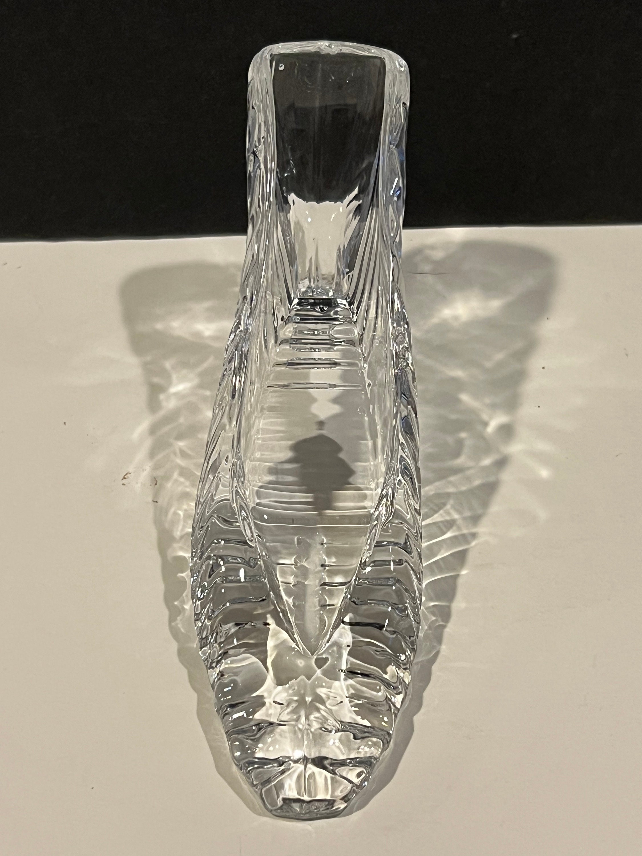 Vintage Crystal Glass Slipper Shoe Clear Glass Bridal Trinket - Etsy
