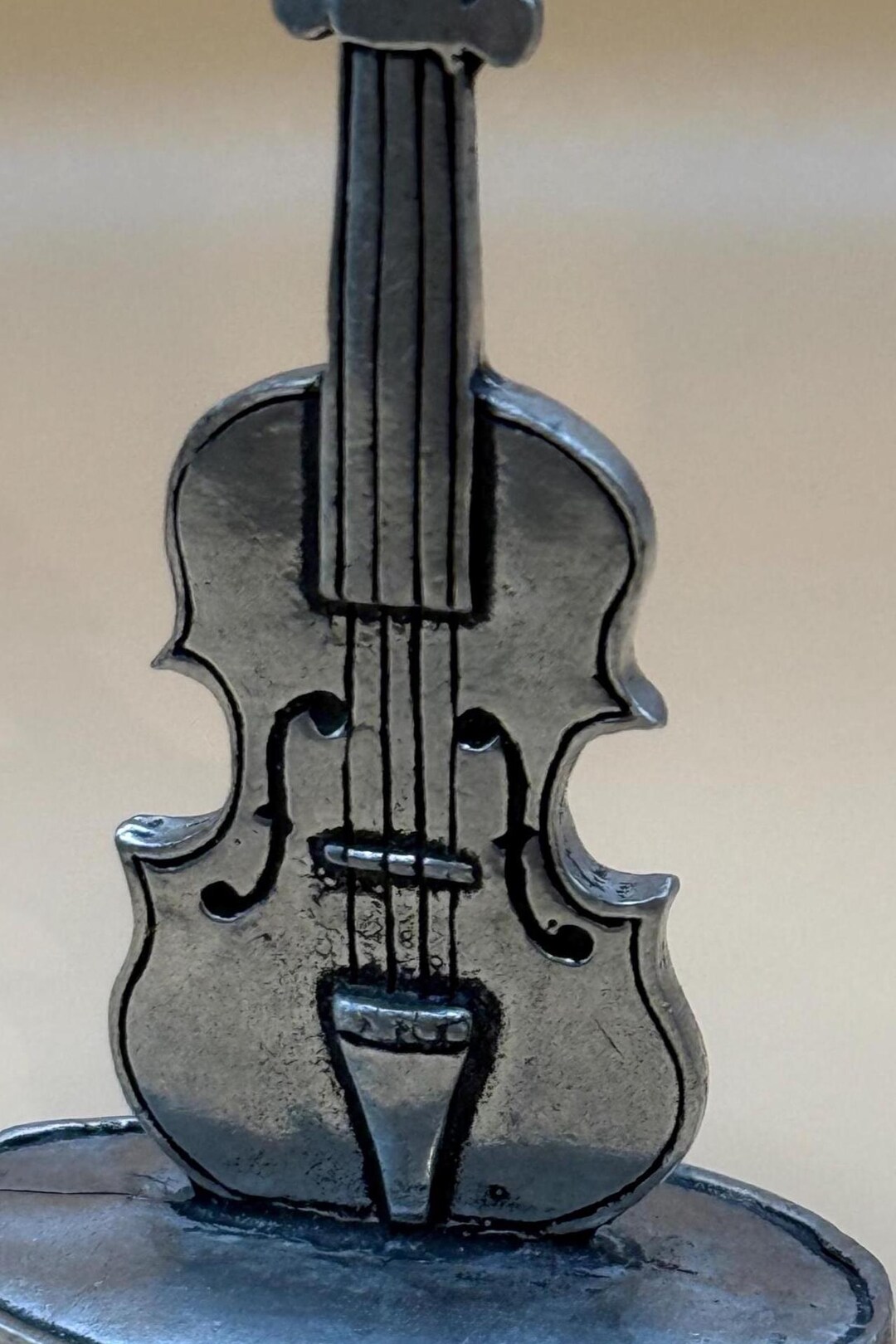 Basic Spirit Pewter Violin Figurine – Small Musical Instrument Charm ...