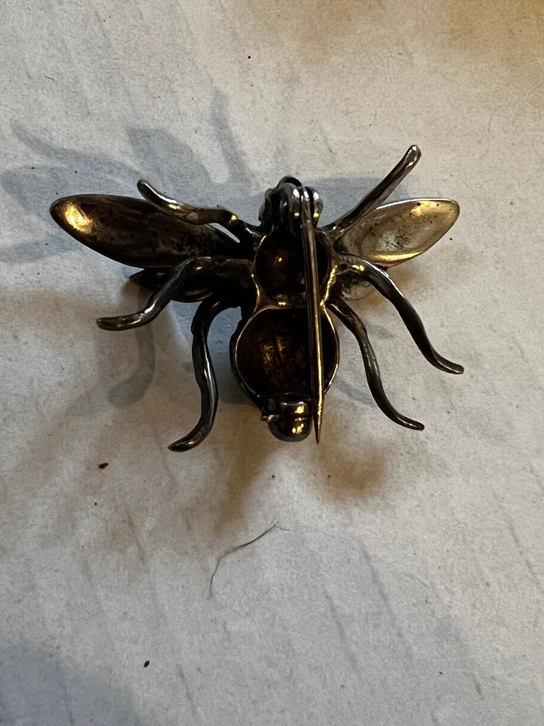 Vintage Sterling Silver Blue Bee Brooch | Alice Caviness Germany ...