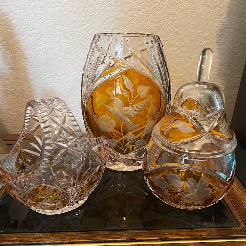 Polish Crystal Candy Dish - Etsy