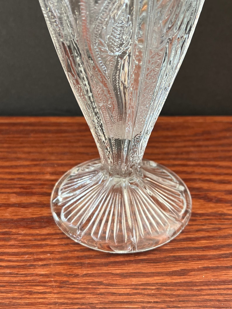 Vintage Cut Crystal Vase Bryce Higbee Eapg Thistle Design - Etsy