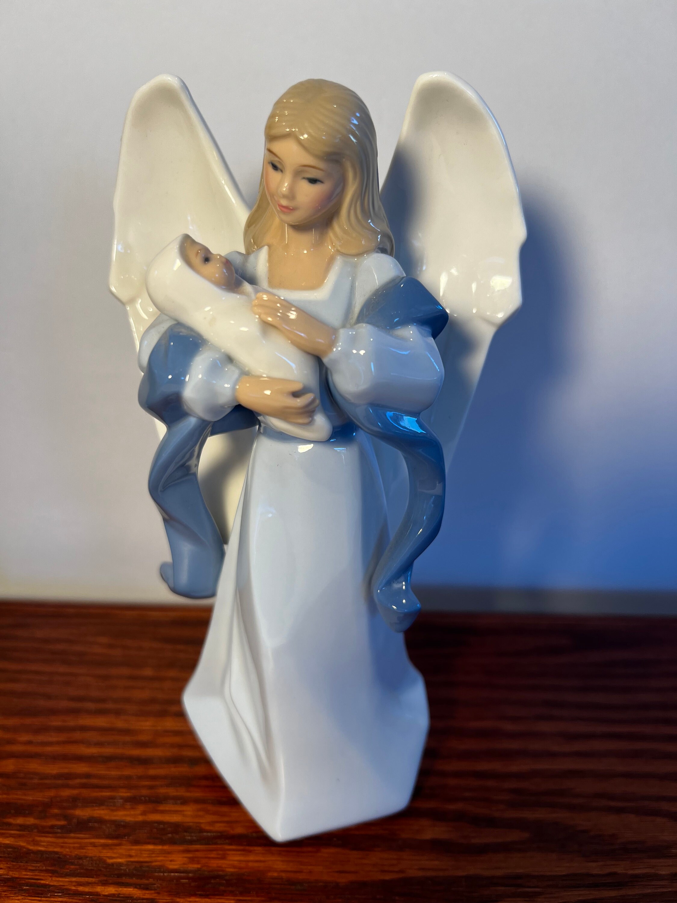 Vintage Hallmark Angel Angelina or Grace Figurine Angel With Baby or ...
